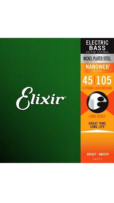 Elixir - 14077 - Medium 45-65-85-105 - NANOWEB COATING