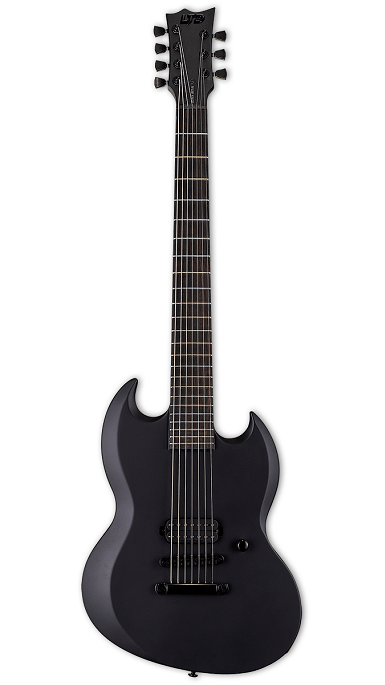 ESP LTD - VIPER-7 BARITONE BLACK METAL - Black Satin