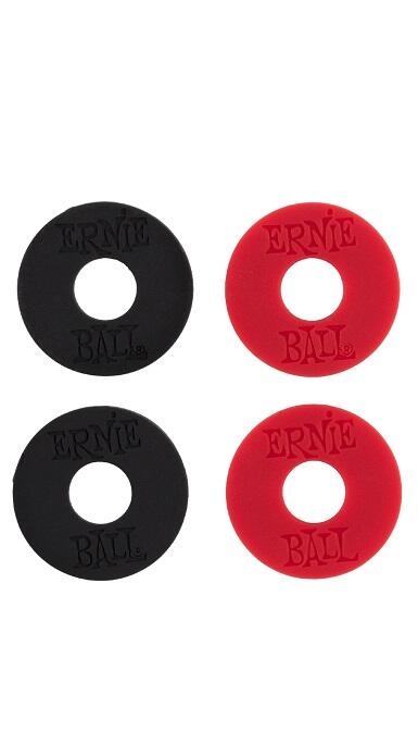 Ernie Ball EB-4603 Strap Blocks 4 stk. Sort/rød