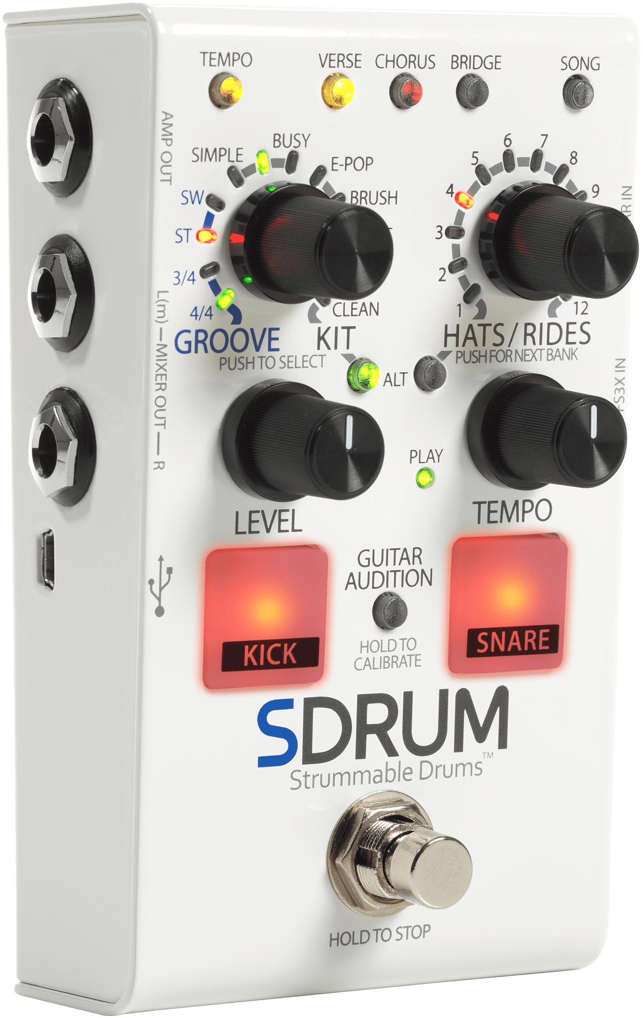 DIGITECH SDRUM, Strummable Drums