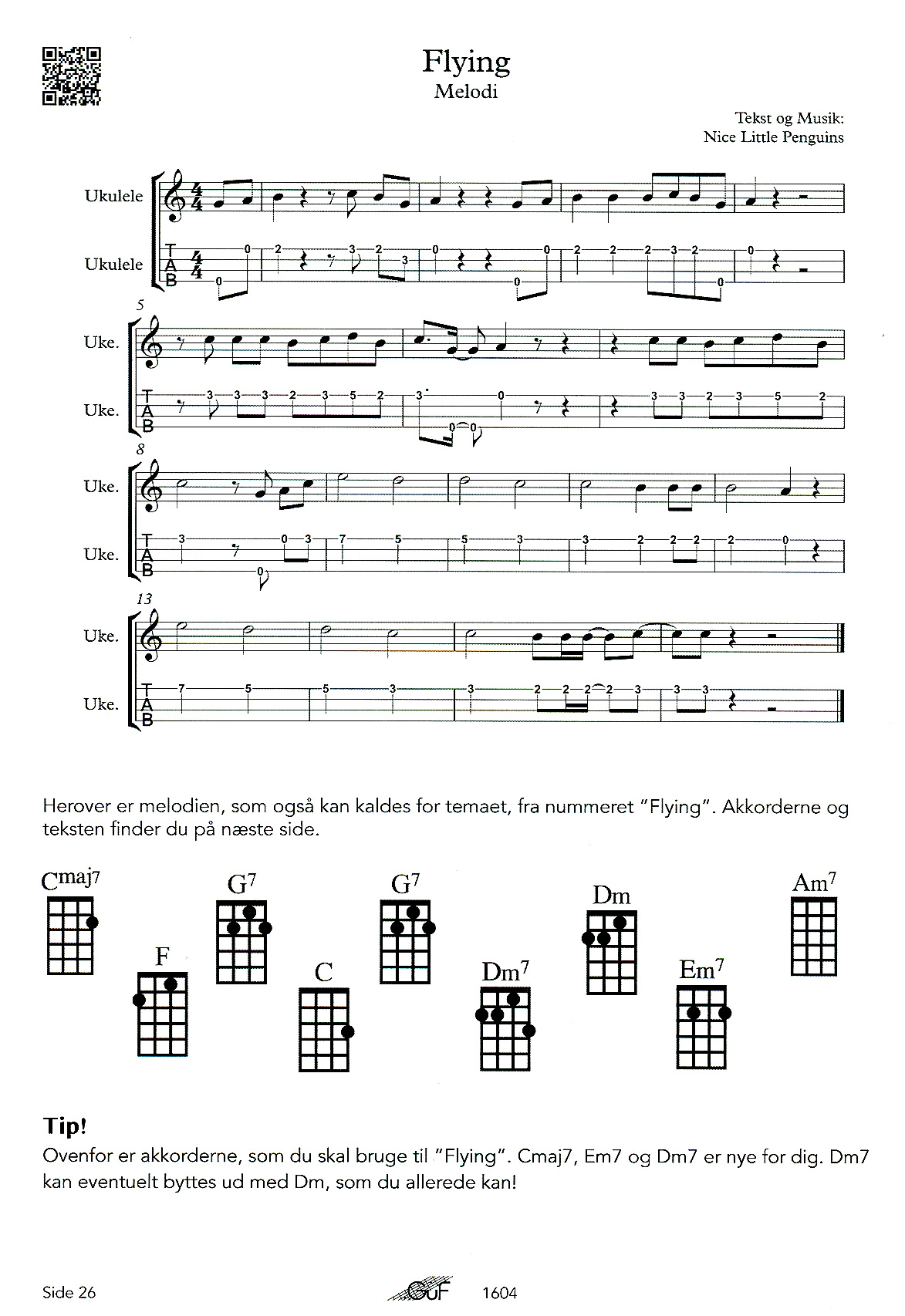 Ukulele for begyndere - lærebog